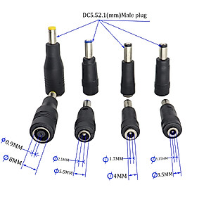 HCFeng 14AWG SAE to DC Power Cable SAE to DC5521 Female Adapter Cable withDC8*0.9/6.5*3/5.5*2.5/4*1.7/3.5*1.35(MM)/SAE Polarity Reverse Adapter for Solar Panel Charger (2ft/60cm)(2pack)
