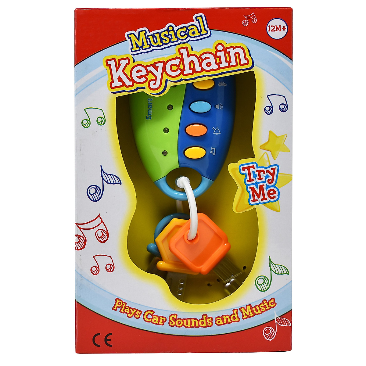 Musical Smart Remote Key Toy for Baby, Toddler, and Kids, Try Me Batteries Included