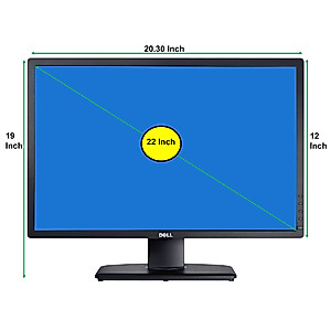 Dell U2212HMC UltraSharp 22 Inch LED Backlit Monitor, VGA, Display Port, DVD-D Port, Audio DC Out, 16.7 Million Colors, Vertican and Horizontal Viewing Angle 178 Degree (Renewed)
