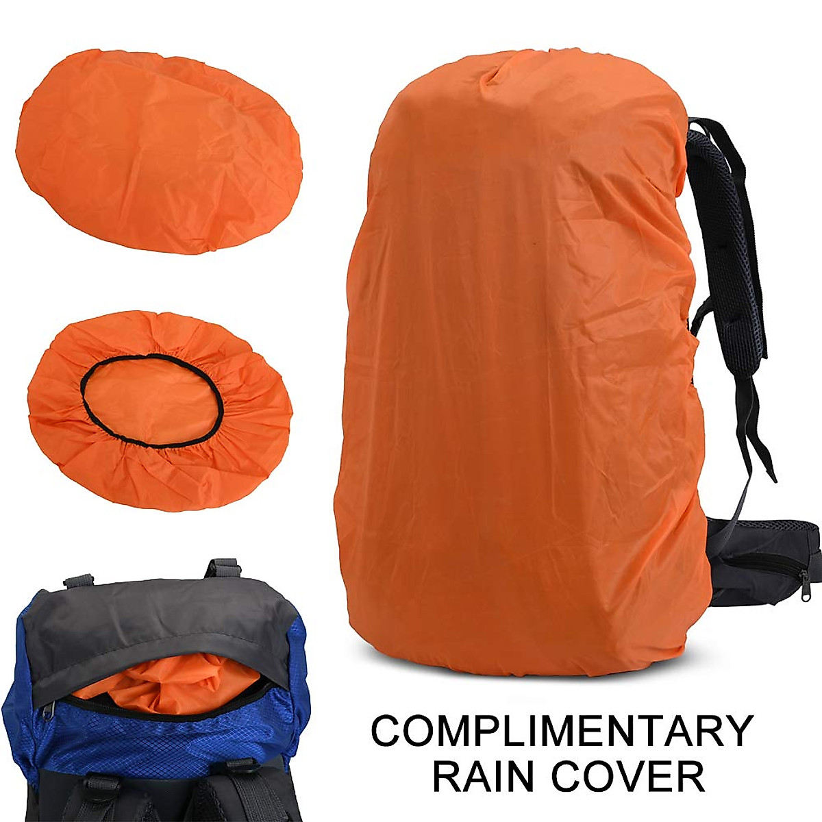 Bseash 60L Internal Frame Waterproof Hiking Camping Backpack with Rain Cover, Large Outdoor Sport Travel Daypack Rucksack