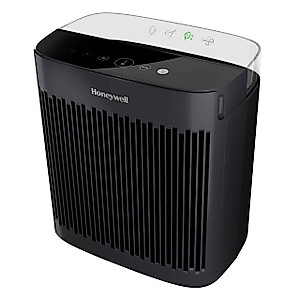 Honeywell InSight HEPA Air Purifier with Air Quality Indicator for Medium-Large Rooms (190 sq ft), Black - Wildfire/Smoke, Pollen, Pet Dander, and Dust Air Purifier (Renewed)