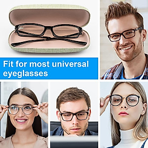 Ouskr 17 Pcs Eyeglass Case Hard Shell Set, Unisex Hard Glasses Case, Large Eyeglasses Cases for Men Women