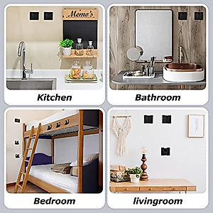 Folding Hideaway Coat Hooks 4 Pieces Heavy Duty Wall Hooks Black Towel Hooks for Bathrooms Retractable Coat Hook Space Aluminum Wall Hooks Hanging Hooks for Closet Scarf Hat Robe Key Purse Bag