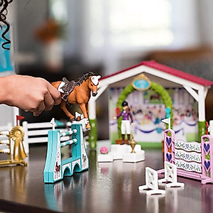 Schleich Horse Club — 86-Piece Friendship Horse Tournament Playset, Horse Playset with Arabian Mare Figurine and 2 Dolls, Horse Toys for Girls and Boys Ages 5+