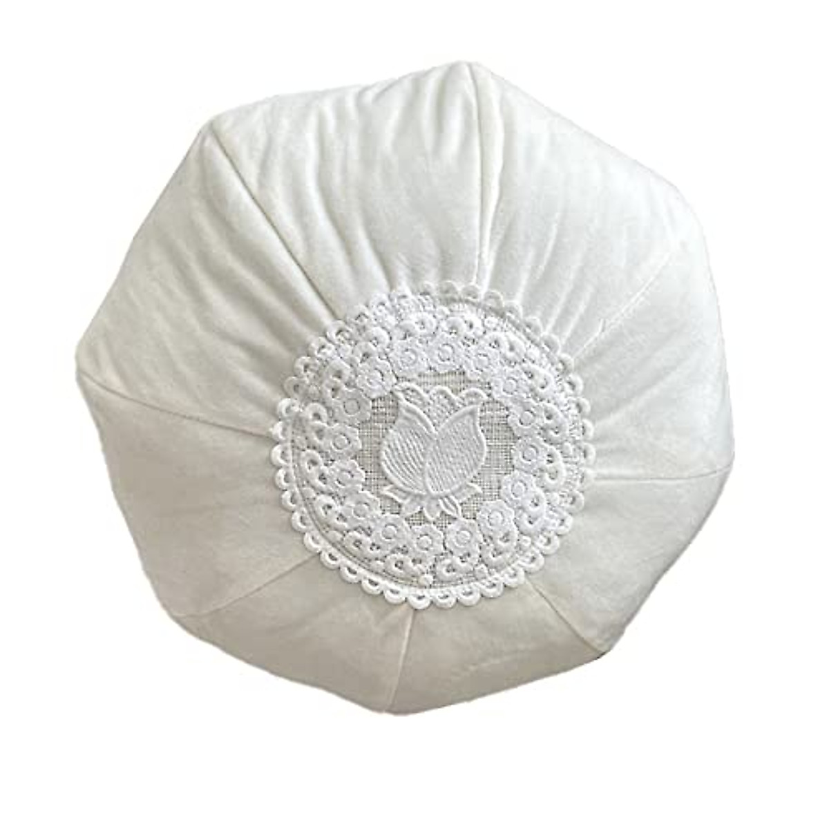 TUNKENCE Chair Mat Seat Cushions for Patio Chairs Lace Decorative Pillow with Core for Home Bedroom Backrest Living Room Sofa Cushion Office Cushion for Dining Room, Office or Desk Chairs, 15x15Inch