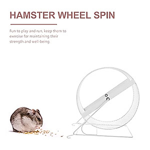 POPETPOP Hamster Wheel Hamster Running Exercise Wheel- Silent Guinea Pig Exercise Wheel with Rack Small Animals Running Wheel Toys for Hamsters, Hedgehogs, Rats Chinchilla Wheel