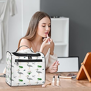 XMNYGJ Crane Frog Dragonfly Hanging Toiletry Bag for Men Women Travel Cosmetic Makeup Organizer Bag Water Resistant Large Portable Wash Case for Accessories, Toiletries, Cosmetics