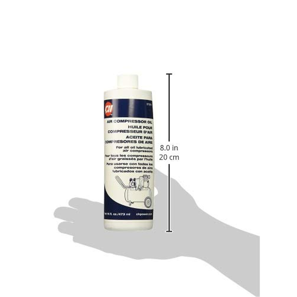 Campbell Hausfeld 2 Horsepower Air Compressor Pump with Flywheel (VT4823) & Oil Compressor 16oz MP12 (ST125312AV)