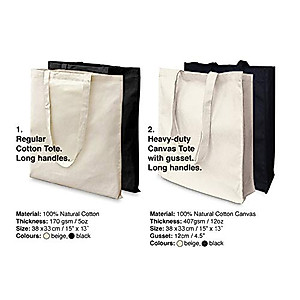 Andes Heavy Duty Side-Gusseted Canvas Tote Bag, Handmade of 12-ounce 100% Natural Cotton, Ideal for School Books, Gym & Gifts (All You Need is Love and a Dog)