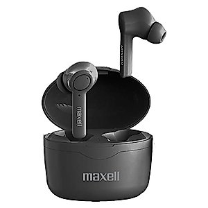 Maxell Sync Up B13 True Wireless in-Ear Earbud, Bluetooth 5.0, 12HRS of Playtime, Heavy Bass, Comfort Fit, Black, (199899)