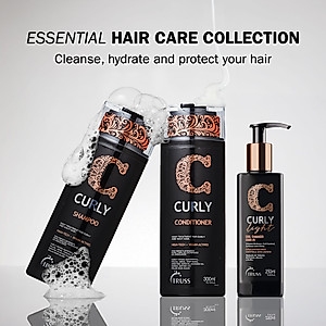 Truss Curly Shampoo - Gentle Cleansing for Defined, Detangled, Frizz-Controlled Wavy and Curly Hair with Softness, Moisture Balance and Conditioning