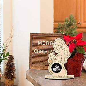 Baby’s First Photo Ultrasound Sonogram Wood Picture Frame Baby bump Expectant mother photo Love at First Sight display Keepsake (Style 1)