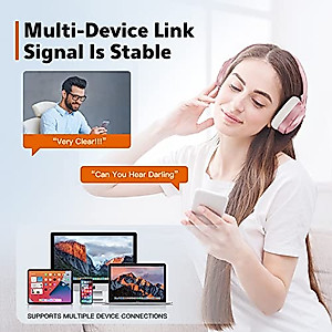 Active Noise Cancelling Headphones,Wireless Noise Cancelling Headphone, Microphone 40 Hours Playtime Wireless Bluetooth Headphones 3D Low Bass Tone Fast Charge for Cellphone/Work/Gym/Travel