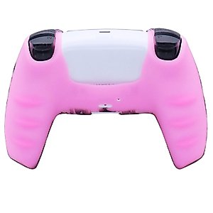 Pink Controller Skins RALAN,Silicone Controller Cover Skin Protector Compatible Ps5 Controller (Pink Pro Thumb Grip x 8)
