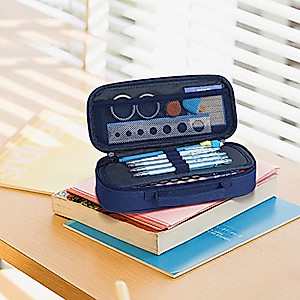 Four Candies Cute Pencil Case for Boys, Big Capacity Canvas Kawaii Pencil Pouch with Zipper & Handle , Waterproof and Durable Compartment Large Storage Pencil Bag for Kids in School - Astronaut