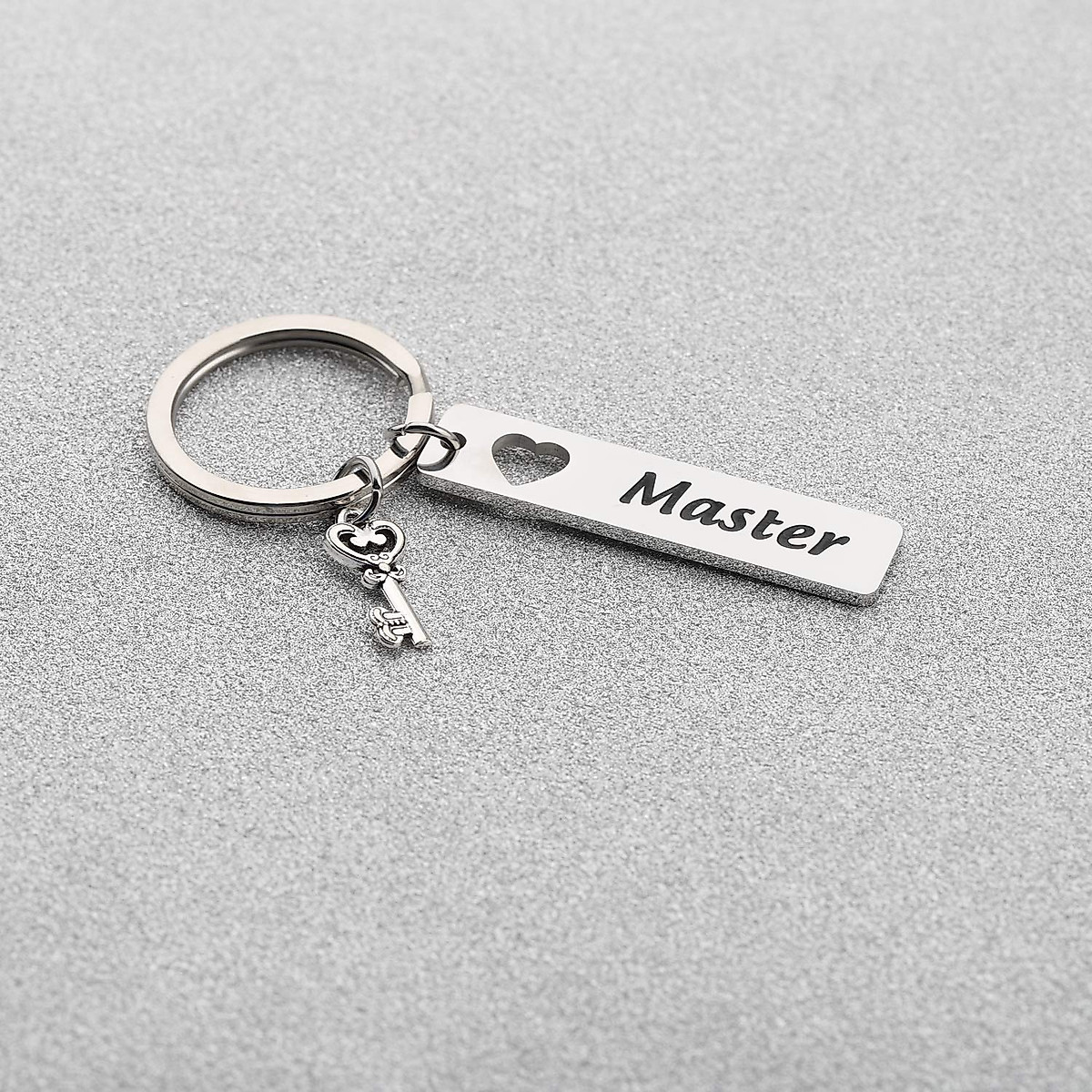 BAUNA Couple Gifts for Boyfriend and Girlfriend Master Slave Keychain Funny Matching Couple Keychains Set for Him and Her (Master Slave Keychain Set)