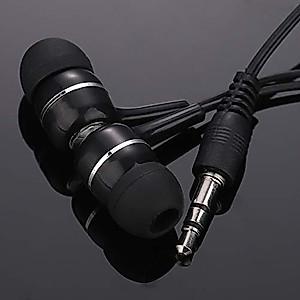 Yoley Bulk Earbuds Headphones Wholesale Earphones 50 Pack, Factorymall Low Cost Earbuds Disposable Ear Buds Bulk Headphones for School Classroom Students Kids-(Black)