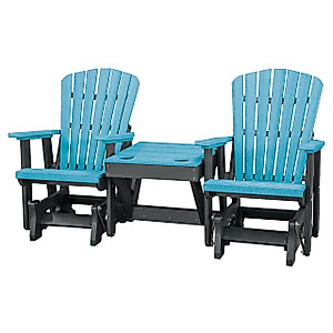 American Furniture Classics 515ARB-K Double Glider, One Size, Aruba Blue/Black
