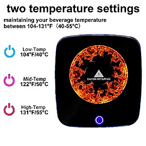 Fzyoux Coffee Mug Warmer, 8 Hours Auto Shut Off Cup Warmer for Office Home Desk Use with, Warmer for Heating Coffee, Beverage, Milk, Tea and Hot Chocolate