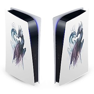 Yin and Yang Dragons Art Mix Matte Vinyl Faceplate Sticker Gaming Skin Case Cover Compatible with Sony Playstation 5 PS5 Digital Edition Console