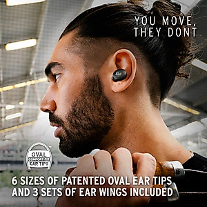 Klipsch T5 II True Wireless Sport Earphones in Green with Dust/Waterproof Case & Earbuds, Best Fitting Ear Tips, Ear Wings, 32 Hours of Battery Life, and Wireless Charging Case