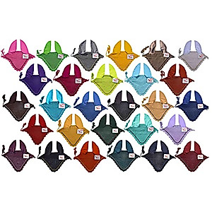 Zainee Sports Horse Ear Bonnet Ear Net Hat Fly Bonnet Hood Mask Fly Veil Full Hand Made Cotton (Horse/Full, Teal)