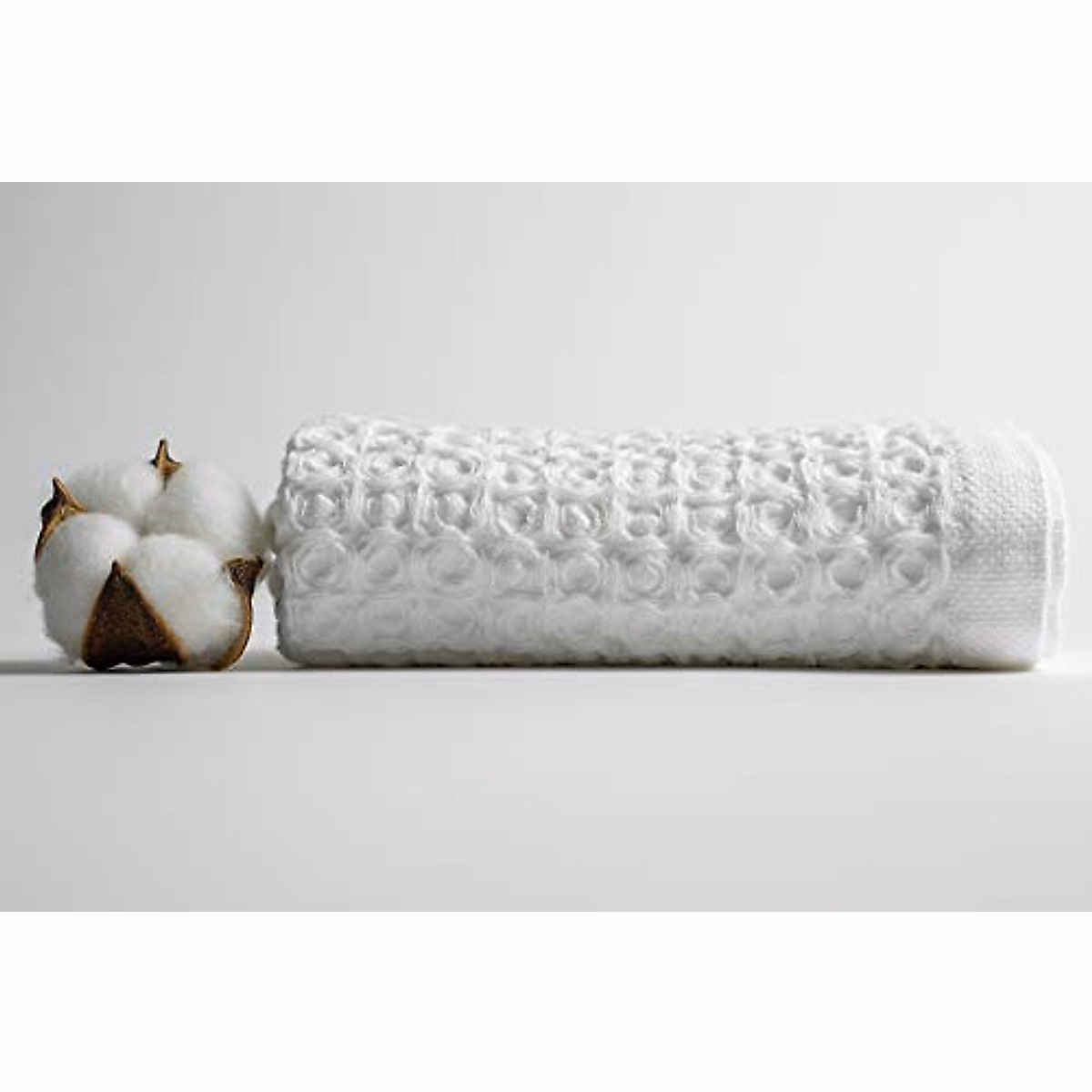 Nutrl Home Waffle Weave Washcloth Towel - 100% Supima Cotton (White, 13 x 13 Inch) Premium Luxury Wash Cloth Towels - Perfect for Hotels, Travel, Bathrooms, Spa, and Gym