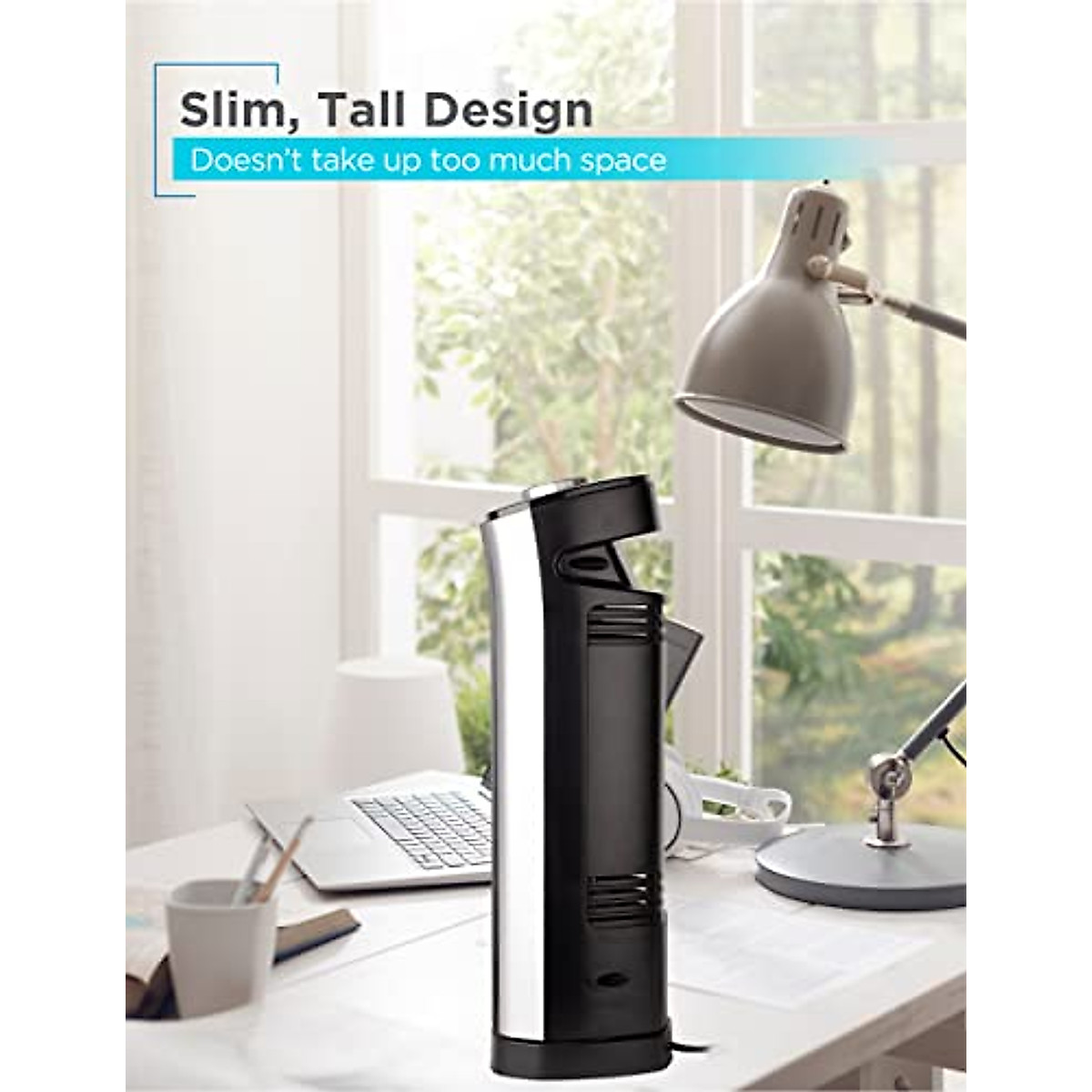 BLACK+DECKER Mini Tower Fan - Quiet Oscillating Stand up 14 Inch Desk Fans