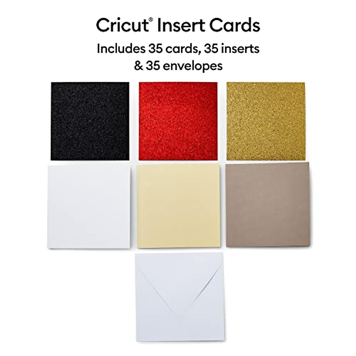 Cricut Insert Cards S40, Create Depth-Filled Birthday Cards, Thank You Cards, Custom Greeting Cards at Home, Compatible with Cricut Joy/Maker/Explore Machines, Glitz and Glam Sampler (35 ct)