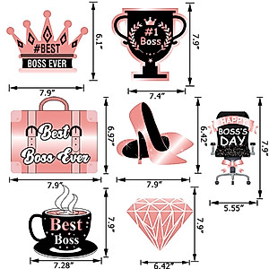 Happy Boss’s Day Banner Party Decorations Supplies - International Boss Day Hanging Banner Number 1 Boss Decoration Banner Best Boss Ever Party Decor