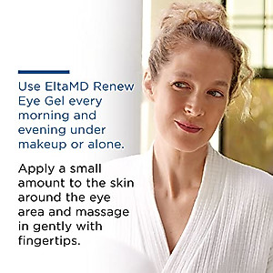 EltaMD Renew Eye Gel, Under Eye Gel For Puffiness, Wrinkles, Dark Circles, Helps Reduce Fine Lines And Wrinkles, Anti Aging Serum For Face, Oil Free Formula, 0.5 Oz Pump
