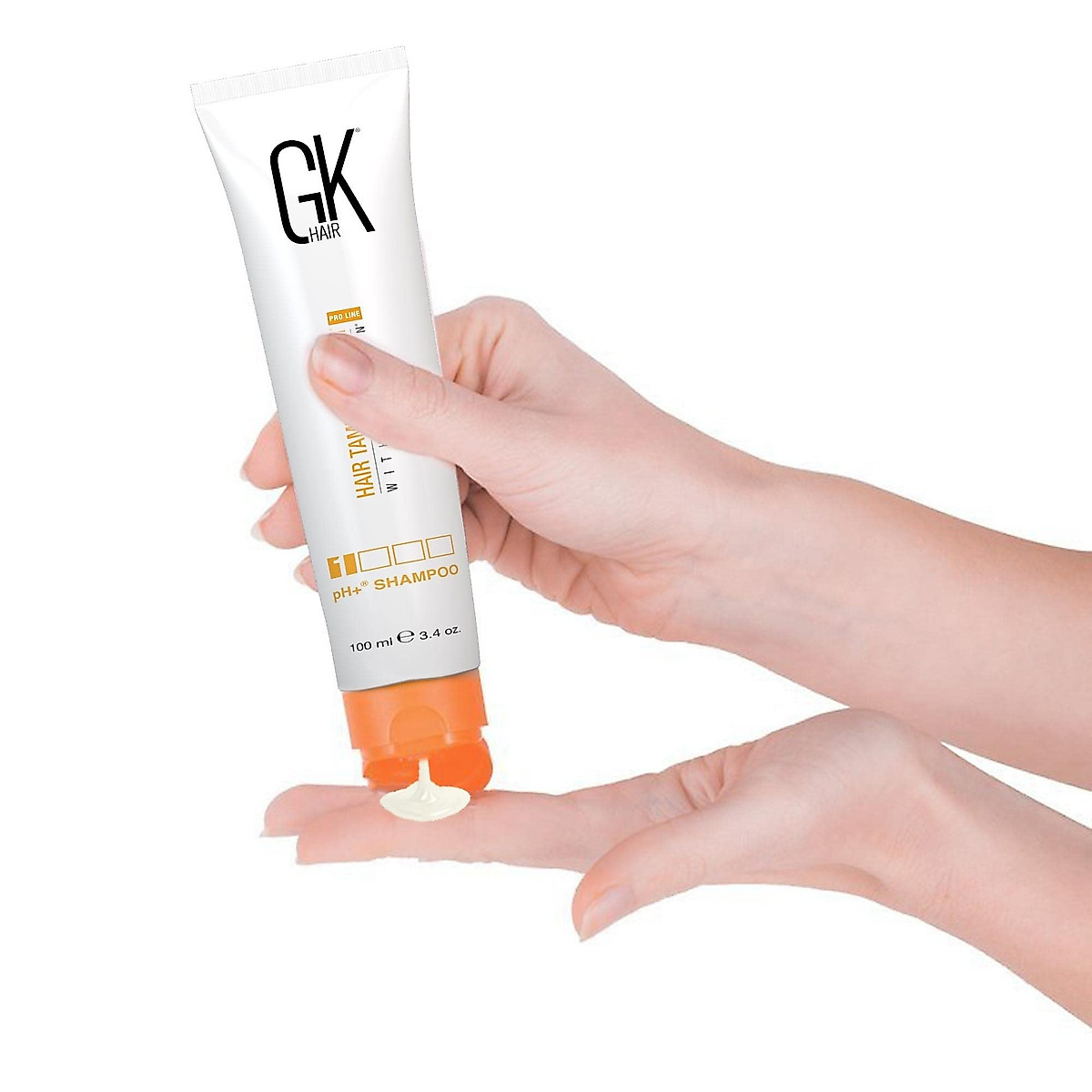 GK HAIR Global Keratin pH+ Pre-Treatment Clarifying Shampoo (3.4 Fl Oz/100ml) For Preps Hair Deep Cleansing,Removes Impurities -With Aloe Vera, Vitamins & Natural Oils All Hair Types Men and Women