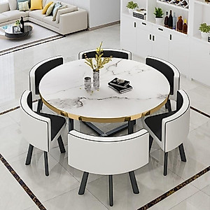 EpuzeR Dining Office Reception Conference Table Meeting Table,Table Boardroom Seminar Negotiation Table Meeting Room Table for Office Conference Room(Black)