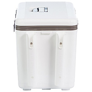 Engel UC30 30qt Leak-Proof, Air Tight, Fishing Drybox Cooler with Built-in Fishing Rod Holders, Also Makes The Perfect Hard Shell Lunchbox for Men and Women in White