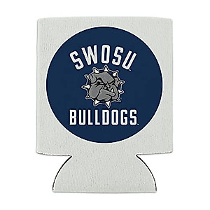 Southwestern Oklahoma State University Bulldogs Logo Can Cooler - Drink Sleeve Hugger Collapsible Insulator - Beverage Insulated Holder