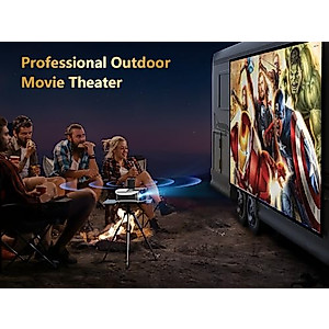 GooDee Smart 4K Projector with 5G WIFI and Bluetooth, Netflix/Amazn Prime Video Certified, Dolby Audio, 800ANSI Outdoor Projector, 400" Zoom Home Theater Projector Compatible with TV Stick,iOS,Android