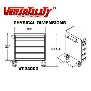 Versatility - 5 Drawer Press Brake Cabinet for European Style Tooling with Mobile Base, VT-23000