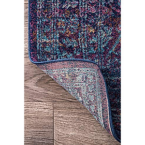 nuLOOM Vintage Medallion Rima Area Rug, 4' x 6', Purple