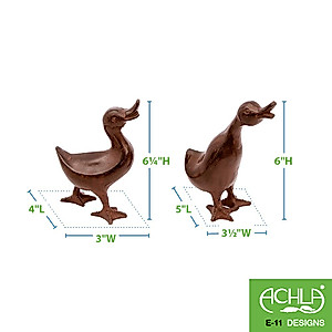Achla Designs E-11 Ducks Statuary for Indoor and Outdoor Decorative use, Bronze