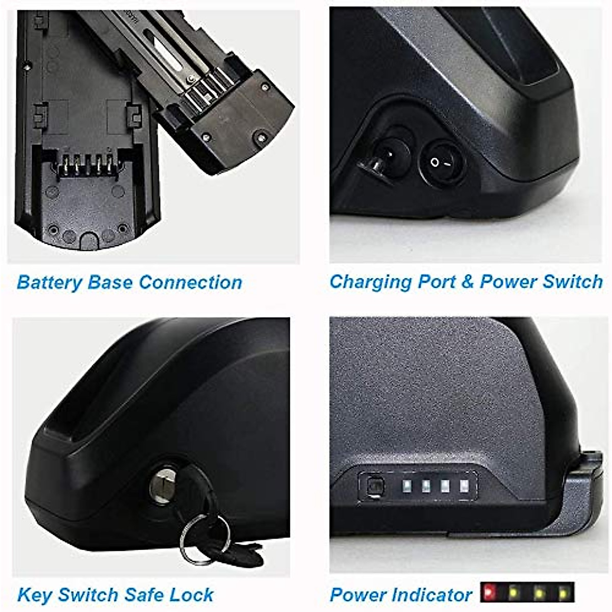 Unit Pack Power 48V Bike Battery - Polly Battery for 1000W 750W 500W Ebike/Electric Bicycle Bafang Tongsheng and Other Bike Conversion Kit(13Ah)