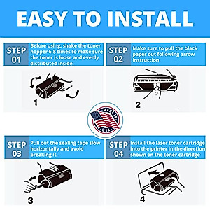 Compatible Toner Cartridge for Brother TN760 TN730, Works with HL-L2350DW HL-L2395DW HL-L2390DW HL-L2370DW MFC-L2750DW MFC-L2710DW DCP-L2550DW, High Yield USA Manufactured (Black,4 Pack)