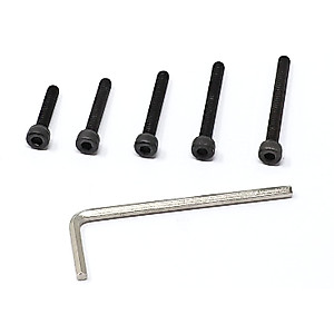 iexcell 50 Pcs M4 x 20/25/30/35/40 Alloy Steel 12.9 Grade Hex Socket Head Cap Screws Bolts Assortment Kit, Black Oxide Finish