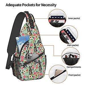 Faqcepg Blue Heeler Dog Unisex Shoulder Backpack Sling Chest Crossbody Bag Cover Pack Rucksack