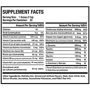 Morning Buzz Energy Powder Drink - Energy Boost Drink Mix - Sugar-Free Energy with Antioxidants - Morning Kickstart and Sports Nutrition Endurance Product - 30 Servings, Fruit Punch, 8 Ounces