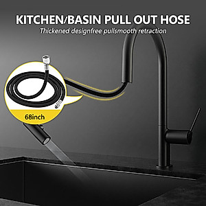 Pull Down Hose Replacement Faucet Parts Compatible with Kohler K-1219935-BC/K-1304674-BC/K-1219935 Hose Kit Pull-down Kitchen Faucet, 68in (K-1219935-bc kit)