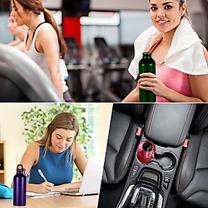 Gandeer 16 Pcs Aluminum Water Bottle Bulk 17 oz Reusable Backpacking Leak Proof Water Bottles with Buckle and Twist Cap for Camping Sports Travel(Bright Color)