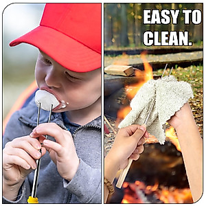 Briout Extendable Stainless Steel Roasting Sticks - Smores Sticks for Fire Pit Long 32 Inch, Smore Skewers Hot Dog Fork Campfire Accessories, Camping Essentials for S'mores - 10 Pack