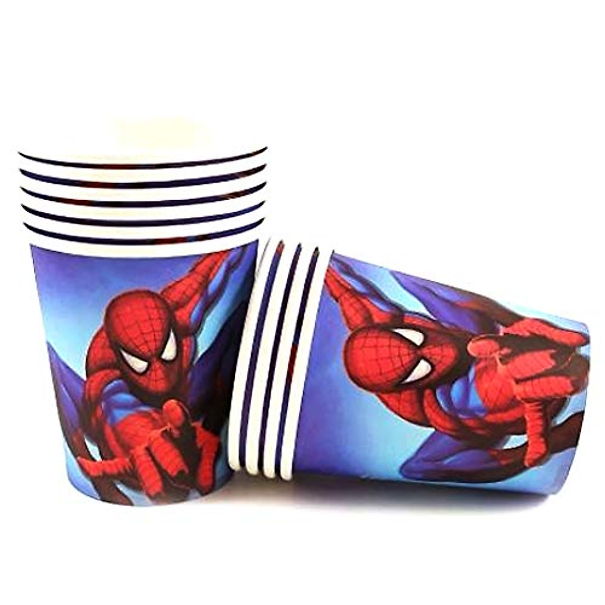 LOVSONG 72 PCS Spider Party Supplies Set Birthday Party Supplies Set Spider Table Cover Set - Serves 10 - Banner Flag , Spider Table Cover, Plates, Spider Cups, Napkins, Fork, Spoon, Knife, Straw