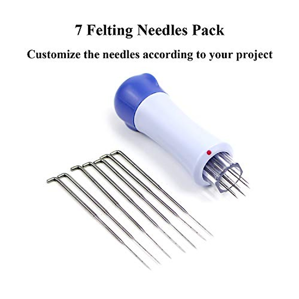 Needle Felting, Felting Needle Tool with 7 Needles, Needle Felting Stitch Punch Tool - Wool Felt Needle Tools - Felting Starter Kit for DIY Patchwork & Craft - Make Beautiful Felt Animals & Patterns