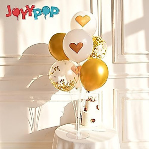 JOYYPOP 4 Sets Balloon Stand Kit, Balloon Sticks with Base for Table Birthday Baby Shower Graduation Party Decorations